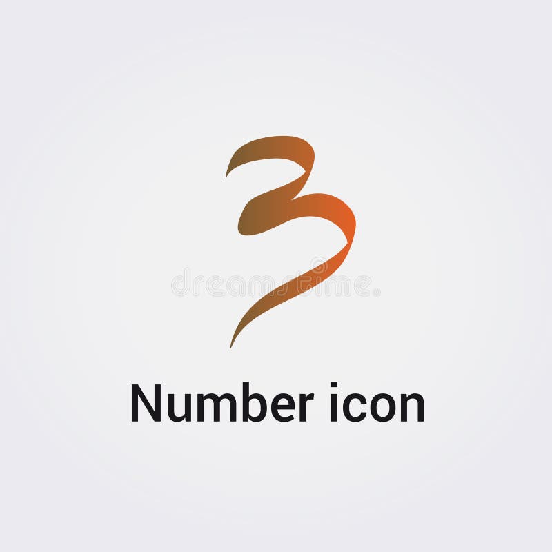 Three Number Digits Icon Logo Design Graphic Element Various Shapes and ...