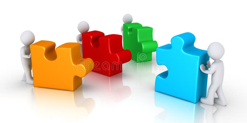 Three Offerings To Join Puzzle Stock Illustration - Illustration of ...