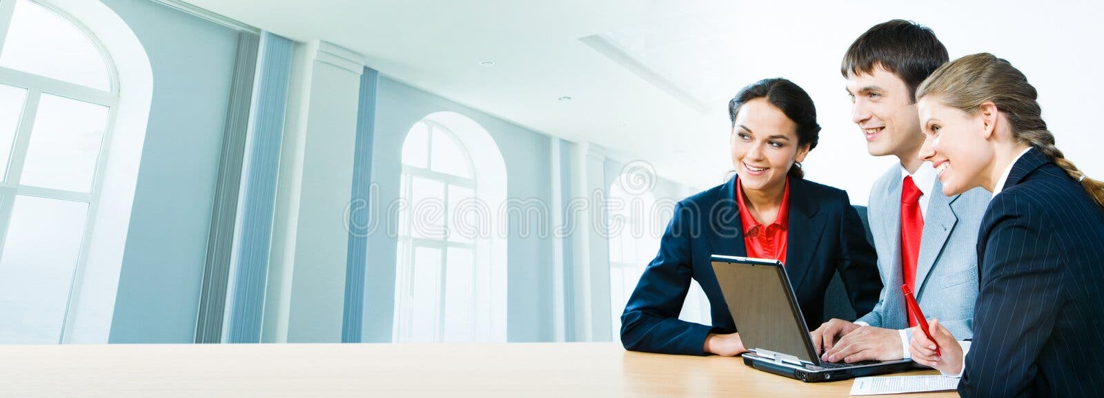 Overhead View of Office Staff Stock Photo - Image of group, office: 5293476