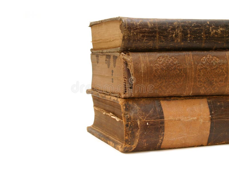 Three aged books stock photo. Image of educate, aged - 13705398