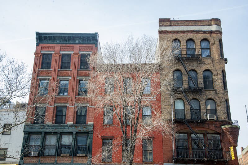 Three buildings stock image. Image of winter, three - 167754019