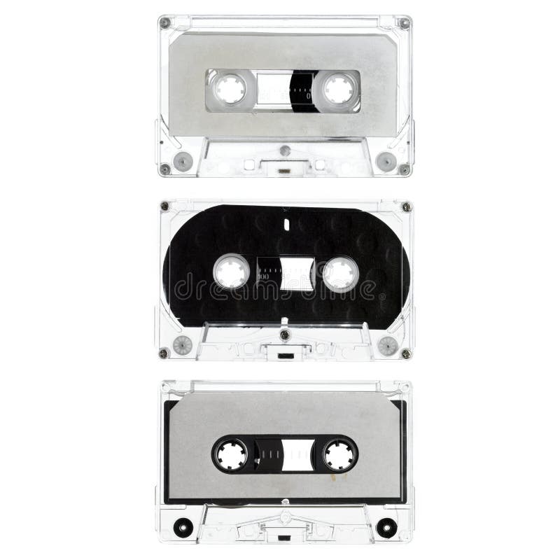 Three Old Cassettes Isolated On White Picture. Image: 8851966