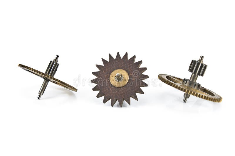 Three old cogwheels stock image. Image of technology - 25064111