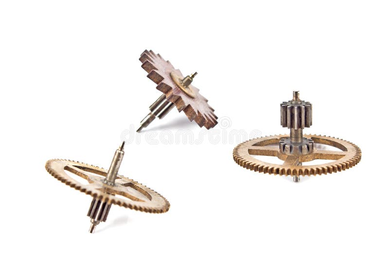 Three old cogwheels gears stock photo. Image of abstract - 52589520