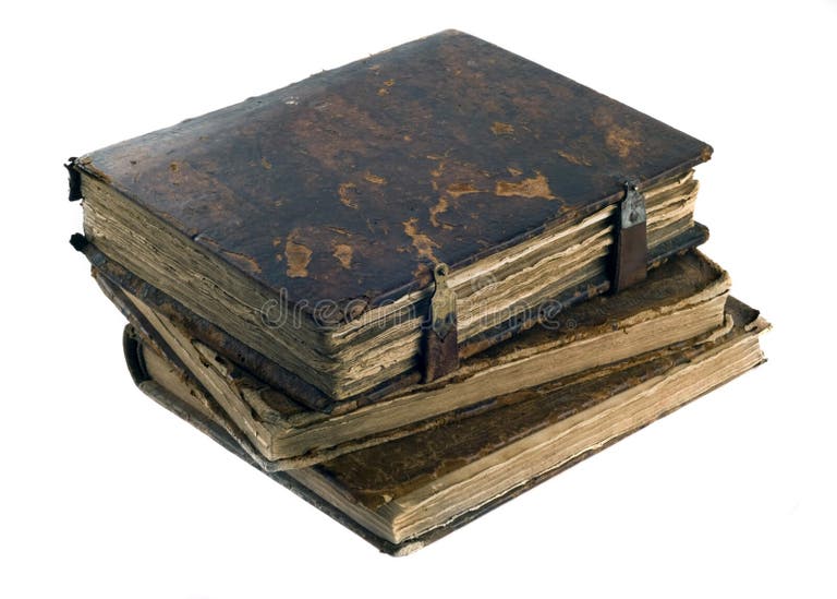 Three Old Frayed Books Isolated Stock Image - Image of tome, literature ...