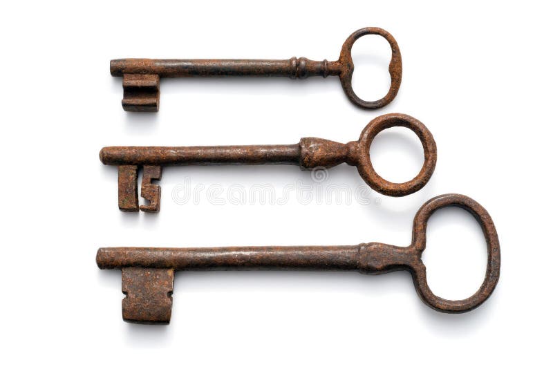 Three old keys stock image. Image of steel, isolated - 79319141
