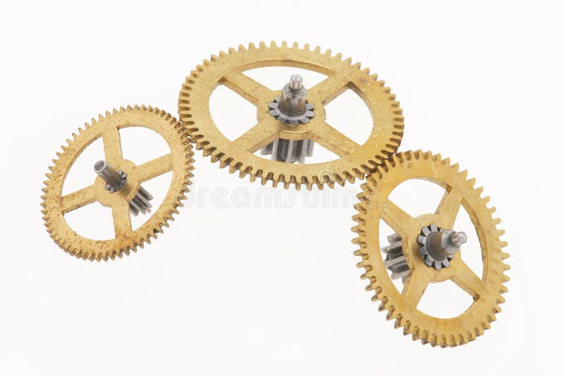 Three old little cogwheels stock image. Image of gears - 2727467
