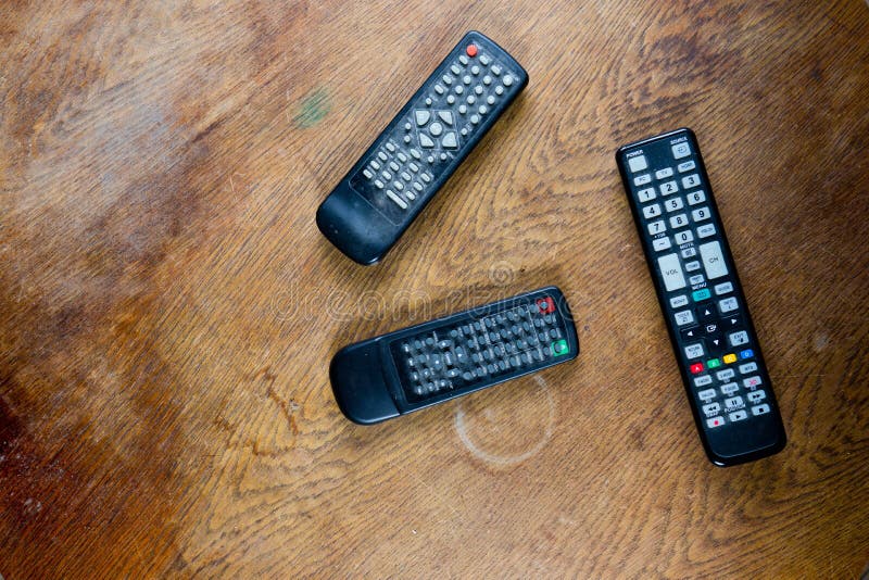 Three Old Remote Controls from Televisions and Videos on Destroyed ...