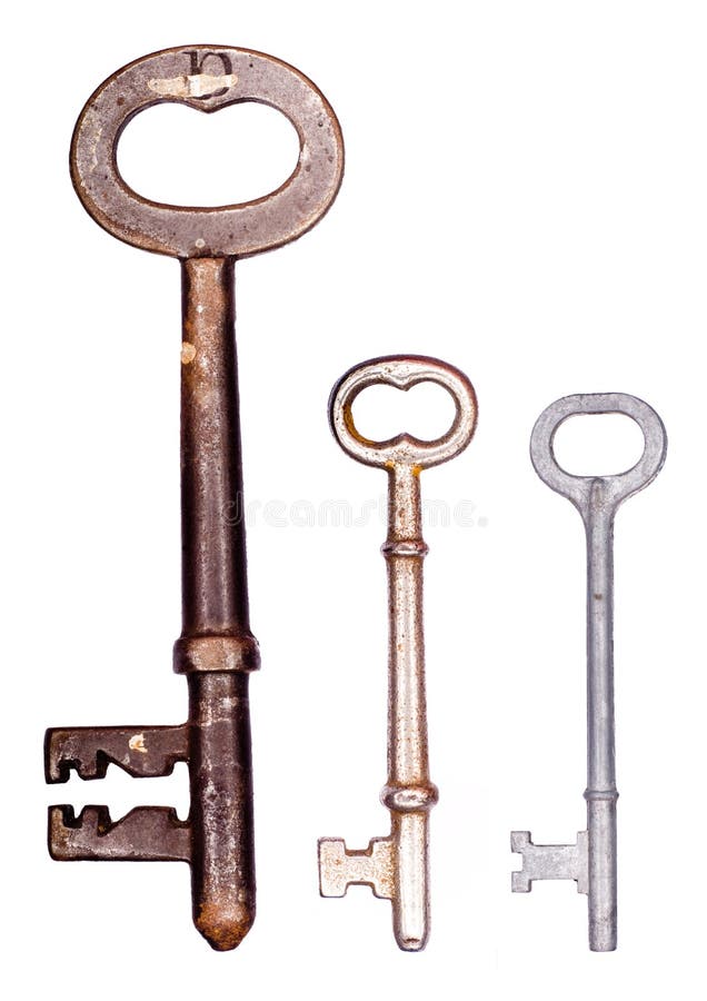 Three old skeleton keys stock photo. Image of icon, photograph - 6980668