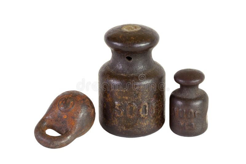 Three Of The Old Weights For Scales Picture. Image: 24288399