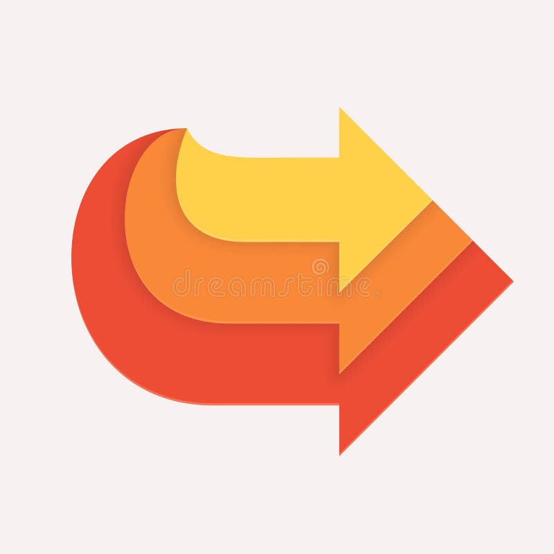 Three in one arrows stock vector. Illustration of design - 95231851