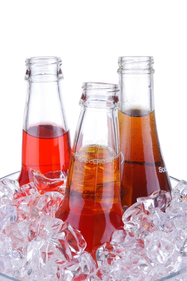 Three Opne Sodas in Ice Bucket Stock Image - Image of soft, white: 4682375