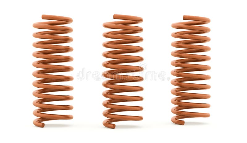 Three Orange Spiral String Rendered Stock Illustration - Illustration ...