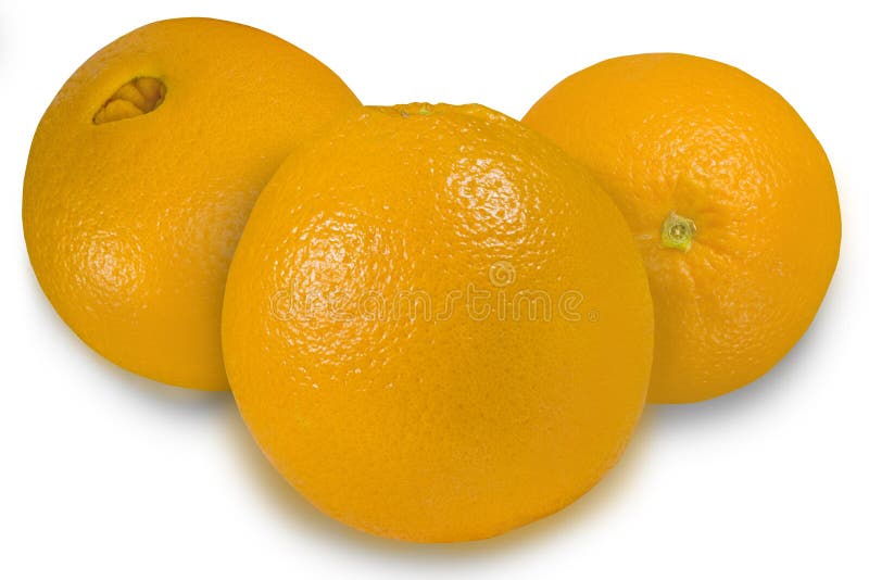 Three oranges stock image. Image of organic, natural, breakfast - 7436801