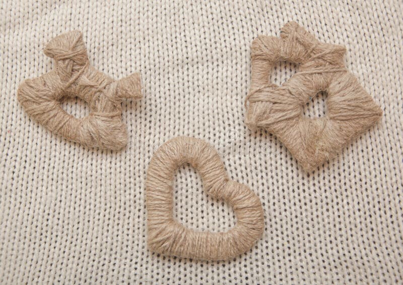 Three Ornaments from Thread Stock Photo - Image of newyear, decoration ...