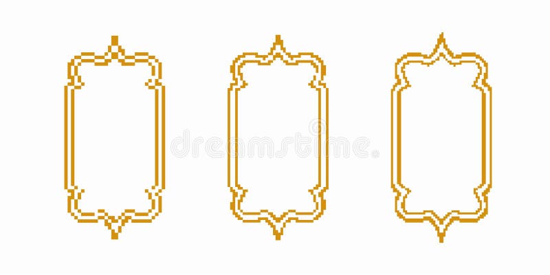 Three Ornate Golden Frames Featuring Intricate Patterns and Elegant ...