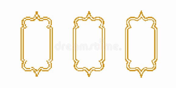 Three Ornate Golden Frames Featuring Intricate Patterns and Elegant ...