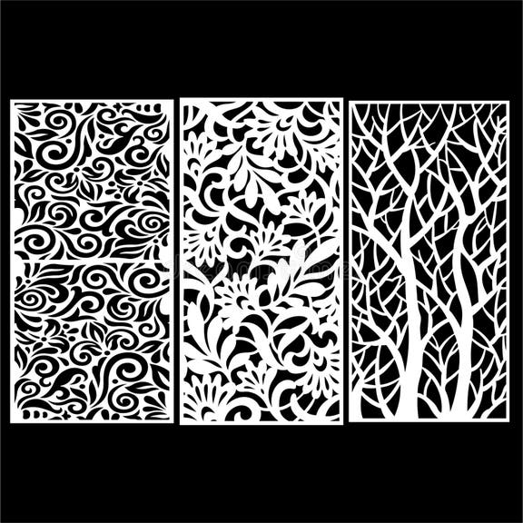 Jali Pattern Vector and Laser Design Decorative SVG AA04D Stock Image ...