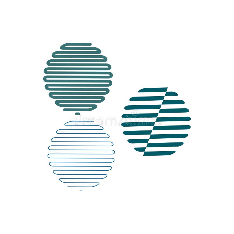 Three Ovals Arranged Vertically. the Top and Bottom Ovals are Filled ...