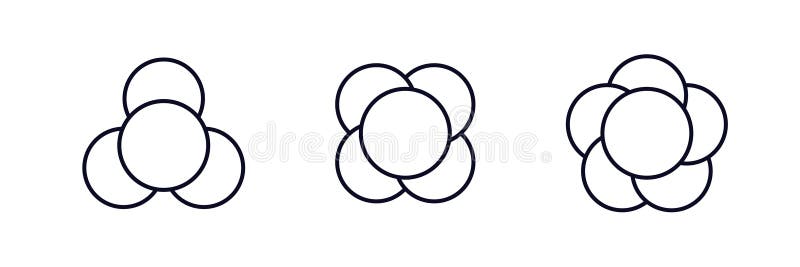 Three Overlapping Circle Patterns Showing Growth and Expansion ...