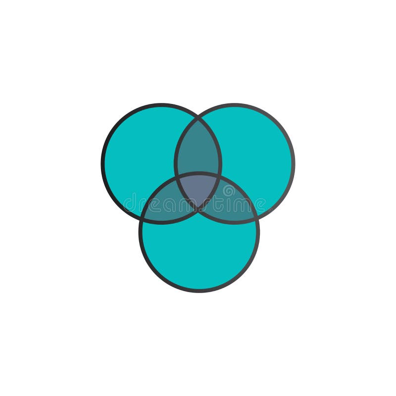 Two Overlapping Circles Infographic. Template for Diagram, Graph ...