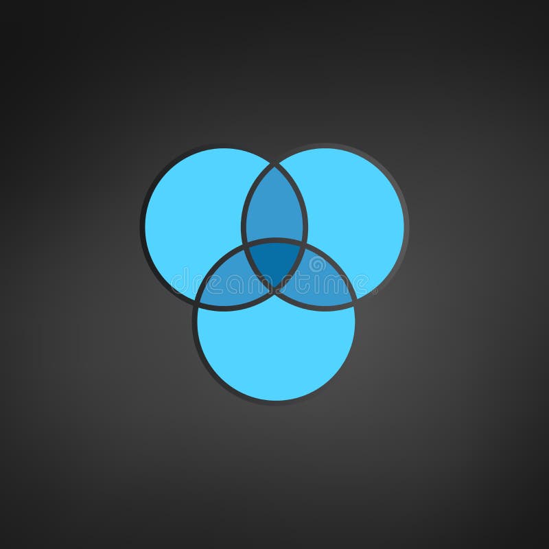 Three Overlapping Circles Infographic Template For Diagram Graph