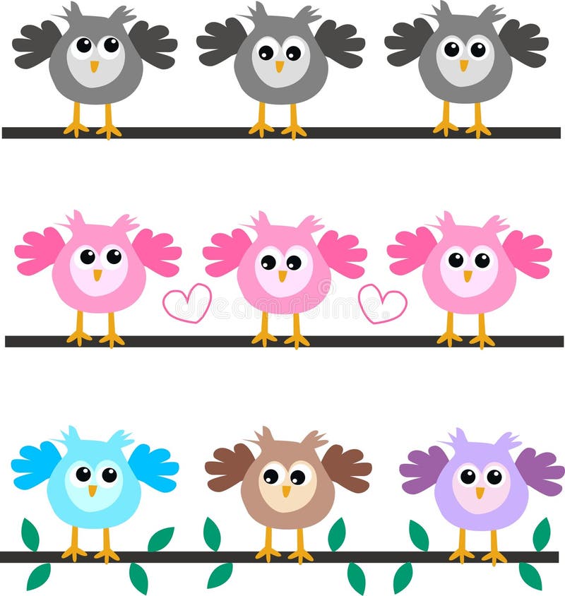 Pink And Grey Owl Clip Art