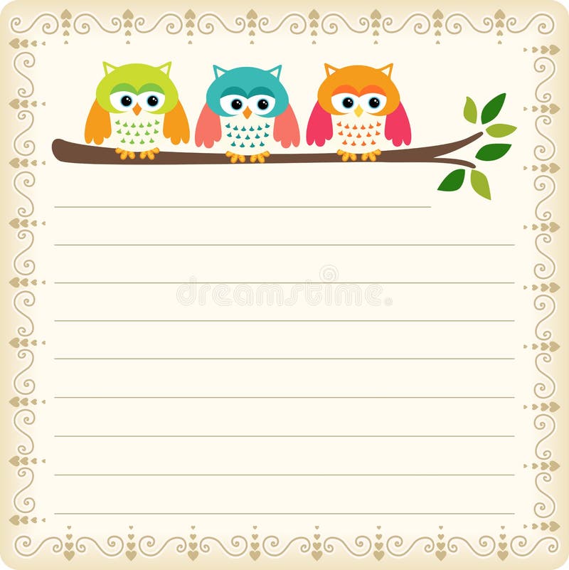 Three Owls Choir Singing stock vector. Illustration of music - 35015213