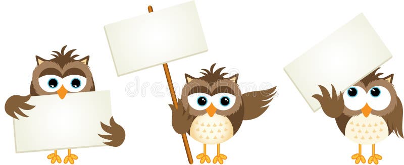 Three Owls Choir Singing stock vector. Illustration of music - 35015213