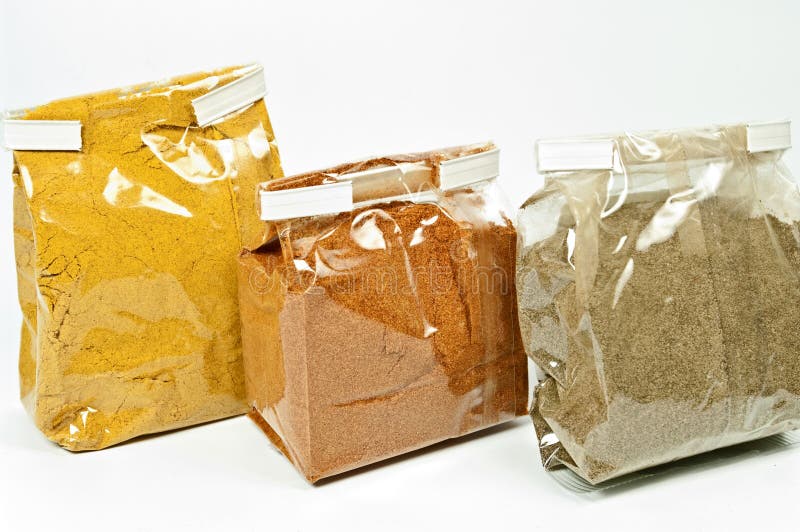 Three packs of spice stock image. Image of paprika, eating - 13061517