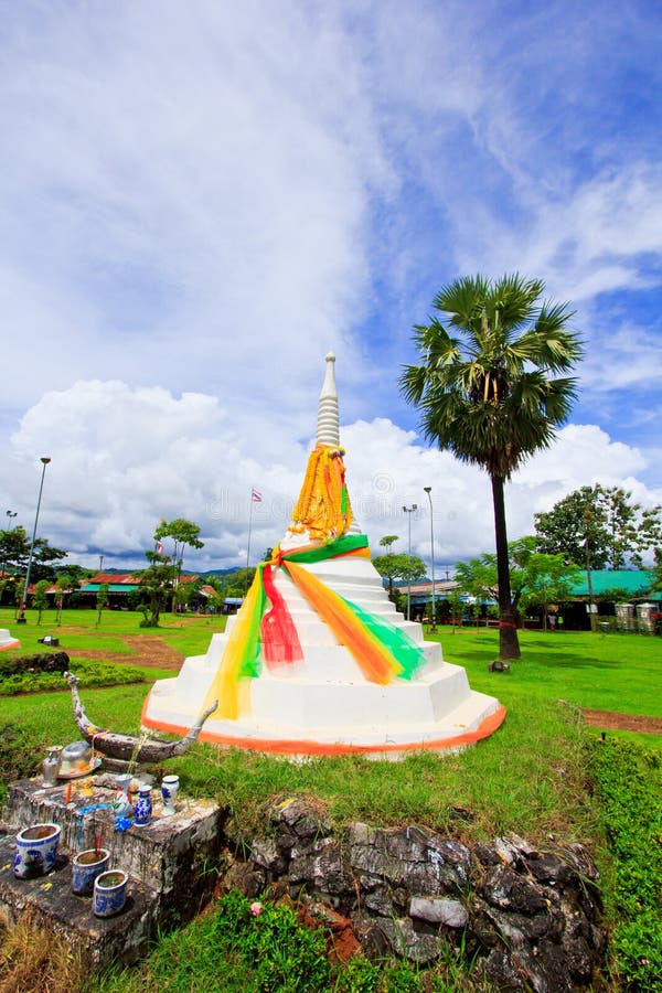 Three Pagodas at Three Pagodas Pass, Thailand Stock Image - Image of ...