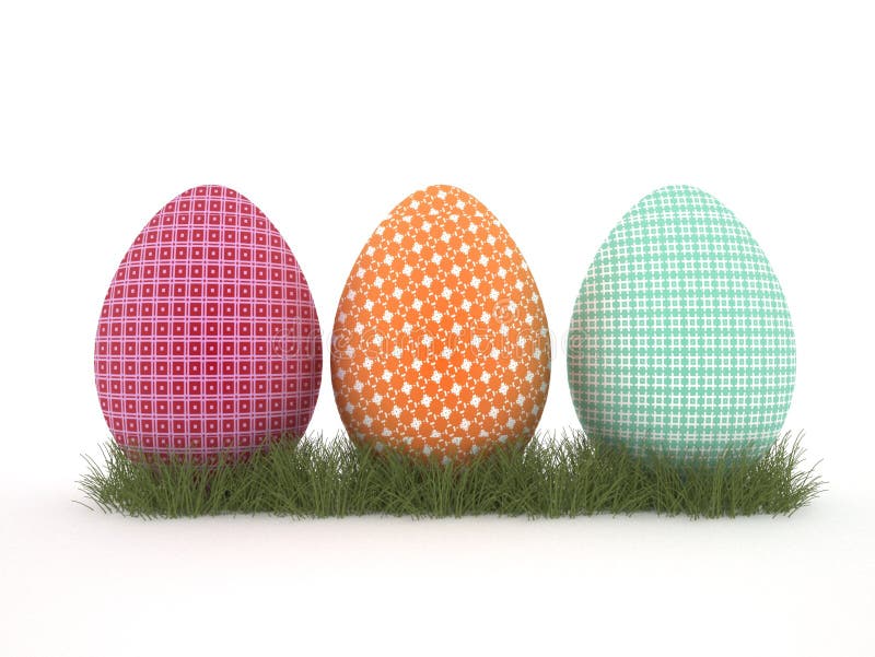 Three painted eggs. stock illustration. Illustration of tradition ...