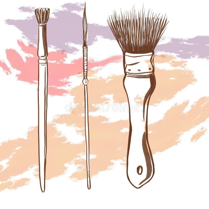 Three Color Brushes Stock Illustrations – 196 Three Color Brushes Stock ...
