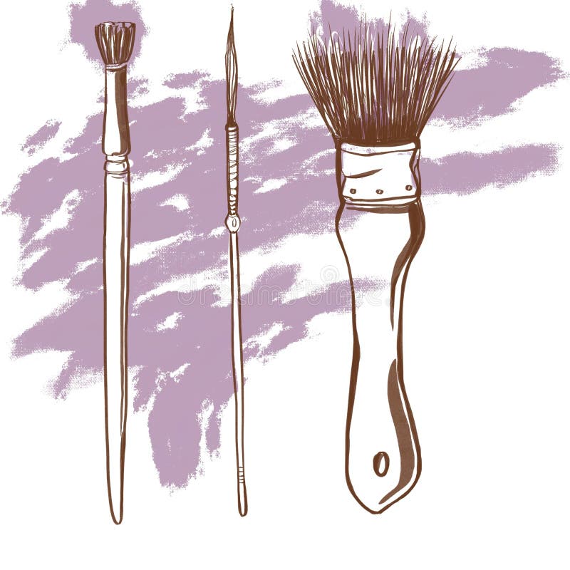 Three Color Brushes Stock Illustrations – 196 Three Color Brushes Stock ...