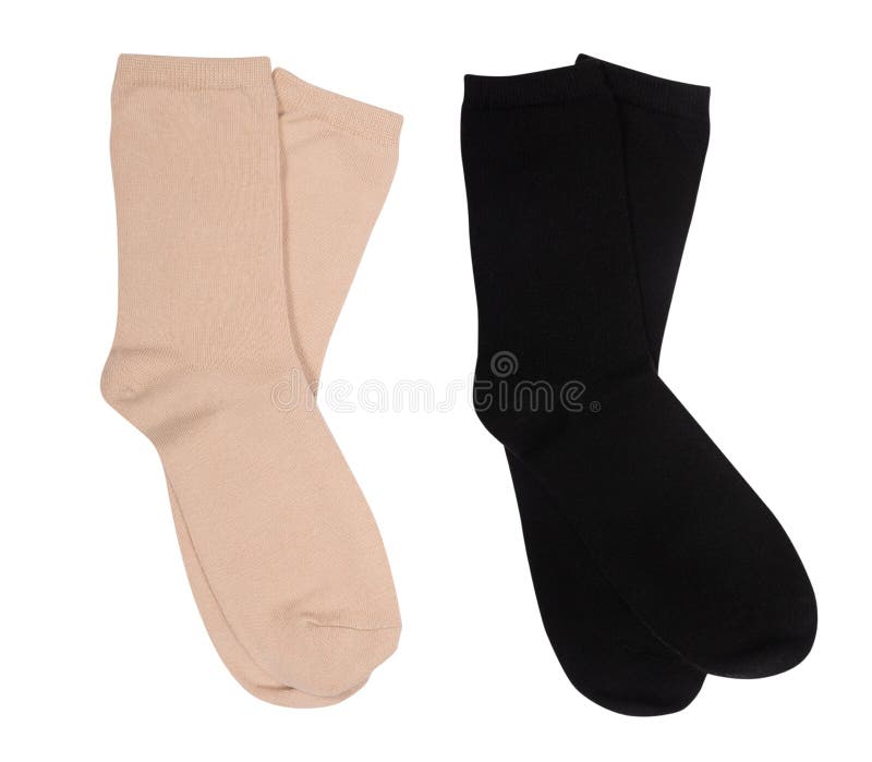 Three Pairs of Female Socks Isolated Stock Photo - Image of textiles ...