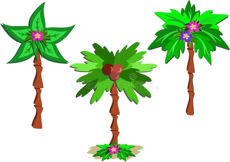 Three Palms stock vector. Illustration of clip, fronds - 18729176