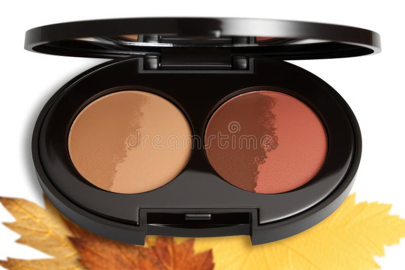 Three-pan Palette of Warm Tones for a Natural Look Stock Illustration ...