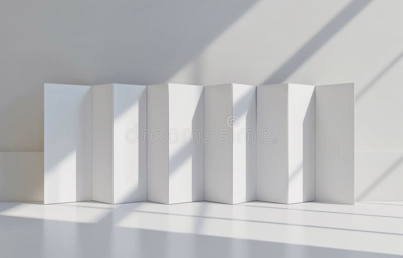 Three Panel Four Gate Fold Brochure Template for Mock Ups and ...