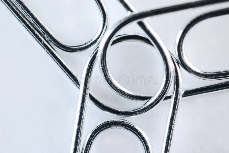 Three Paper Clips Extreme Close Up Stock Image - Image of clips ...