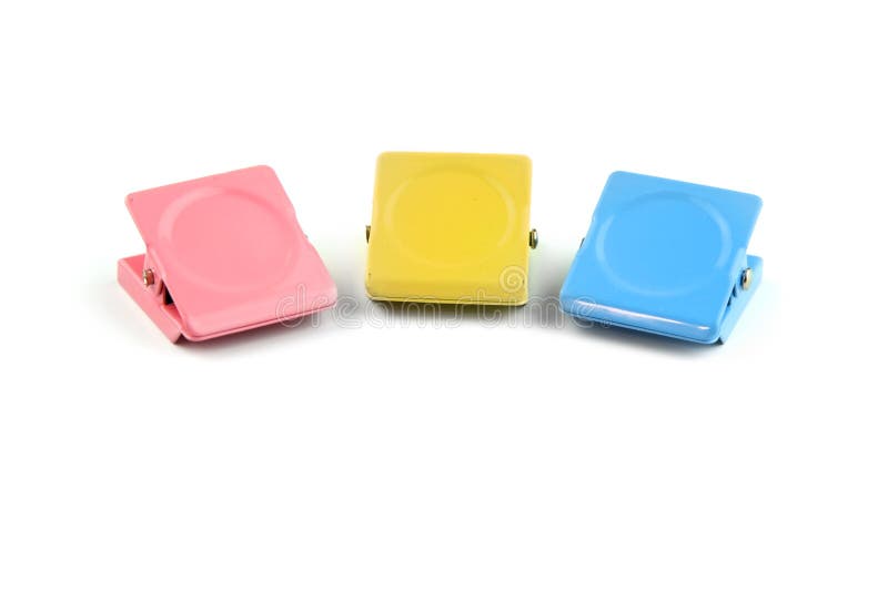 Isolate Clips Of Different Types. Stock Photo - Image of clamp, group ...