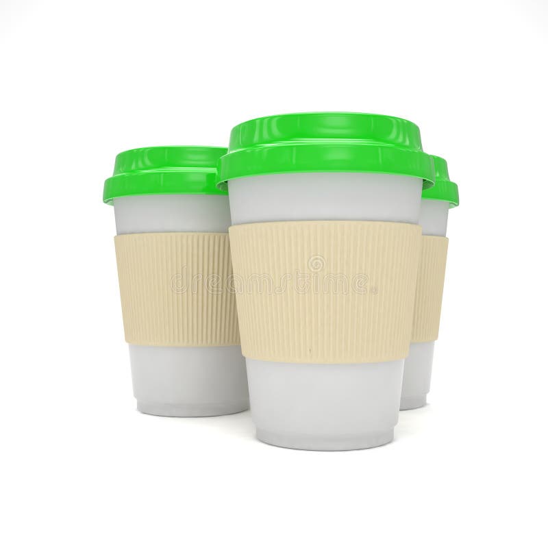 Three paper coffee cups stock image. Image of background - 63205795