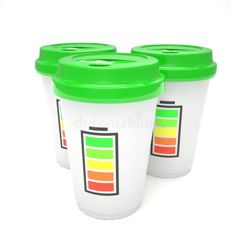 Three paper coffee cups stock photo. Image of vending - 63205796
