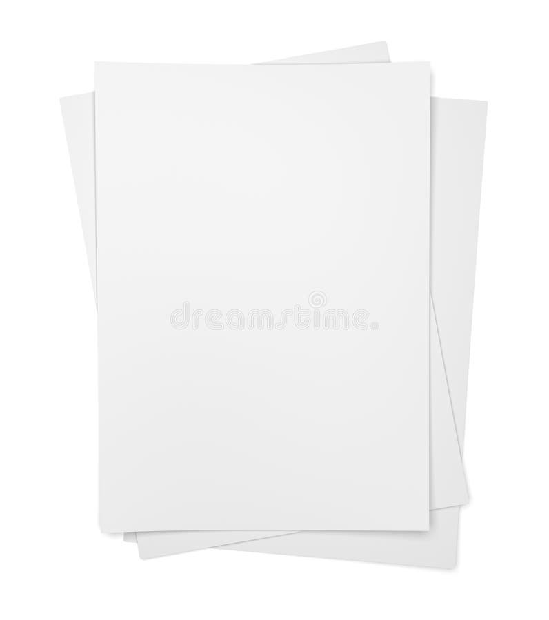 Three Paper Sheets Mockup. Vector Illustration Stock Vector ...