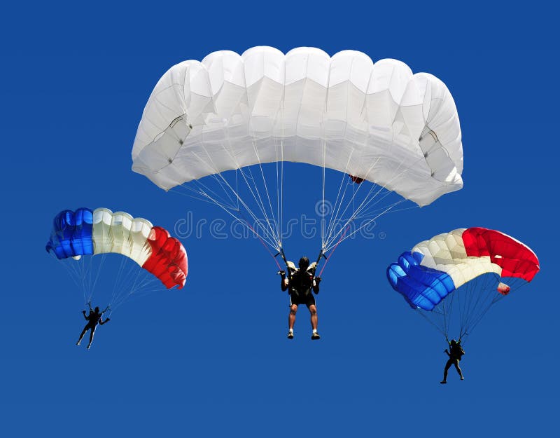 Three parachutes stock image. Image of hobby, flight - 24458833