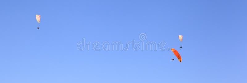 Paragliding Banner stock image. Image of adventure, three - 115878885