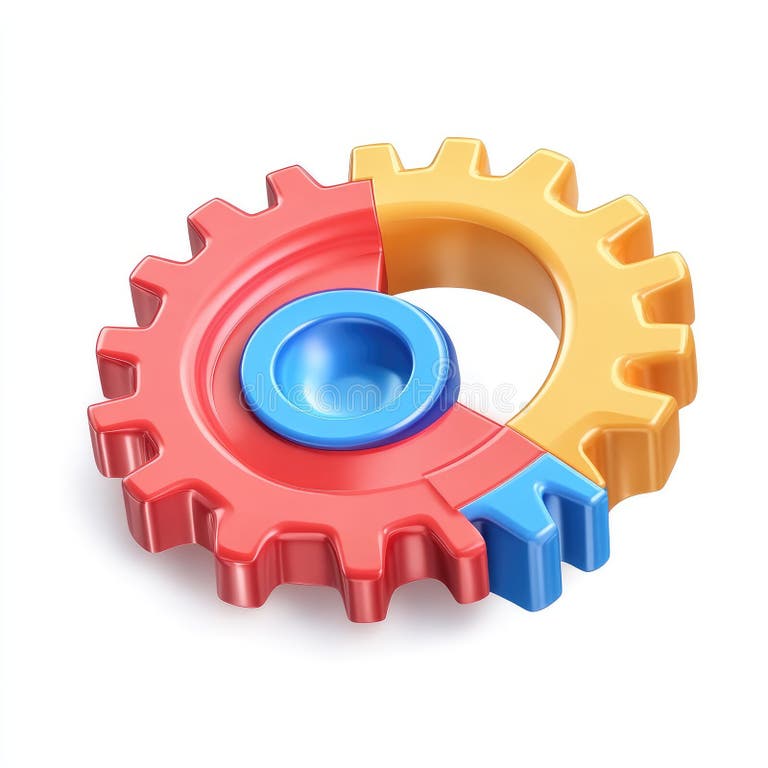 Interlocking Colorful Gears: Teamwork and Collaboration Concept Stock ...