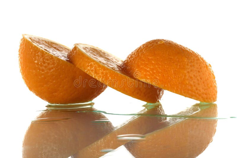 Three parts of one orange stock photo. Image of juicy - 7420180