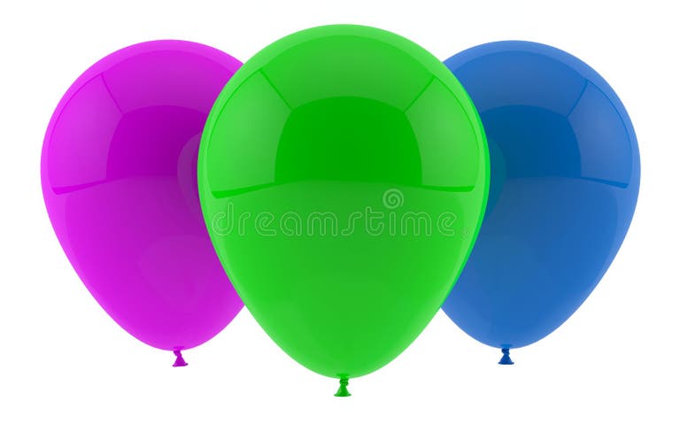 Three party balloons stock illustration. Illustration of balloon - 28856500