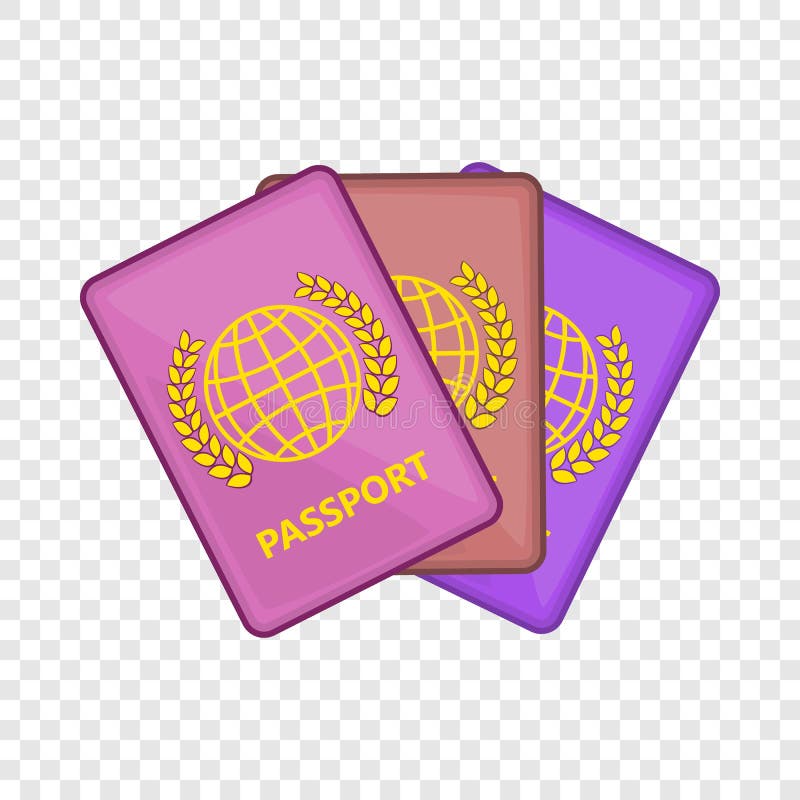 Three Passports Icon, Cartoon Style Stock Vector - Illustration of ...