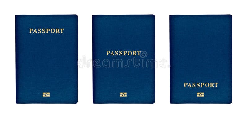 Three Passports Isolated On White Background Stock Image Image Of